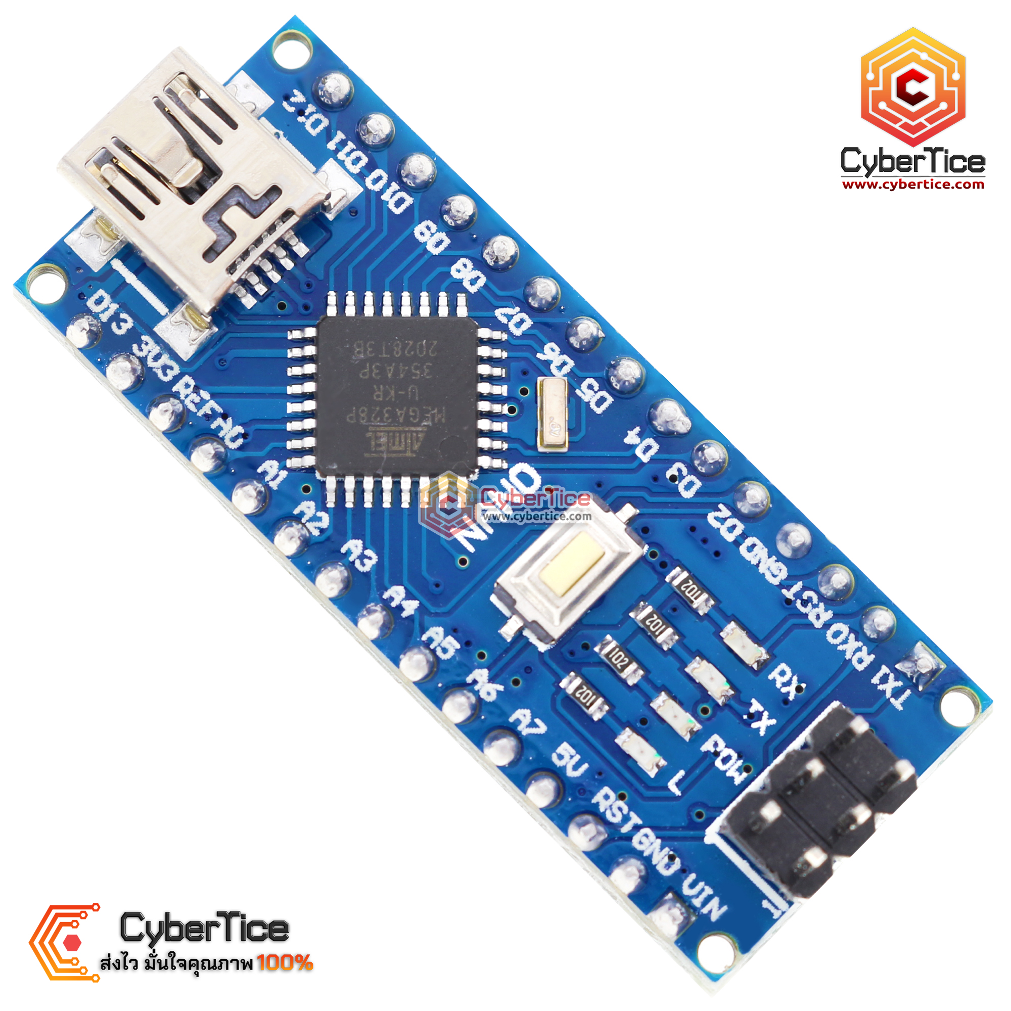 Arduino Nano 3.0 Mini USB รุ่นใหม่ชิฟ CH340G พร้อมสายUSB - ขาย Arduino ...