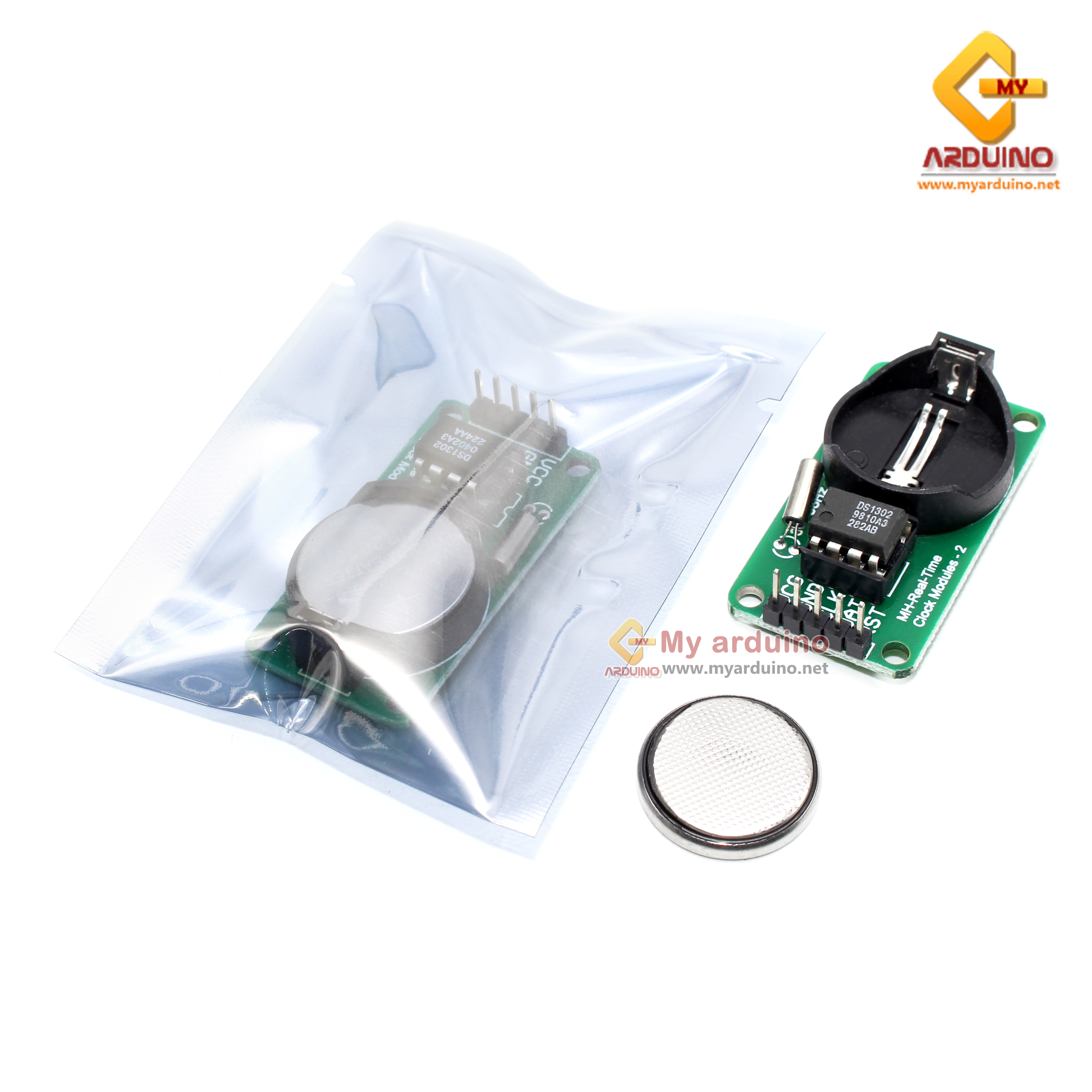 DS1302 โมดูลนาฬิกา RTC Real Time Clock Module with CR2032 3V Battery ...