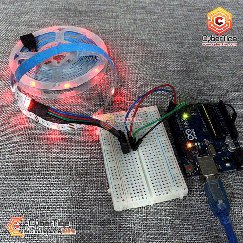สอนใช้งาน Arduino ไฟเส้น Led 5050 5v Rgb 5เมตร 30ledm ไม่กันน้ำ ขาย Arduino อุปกรณ์ Arduino