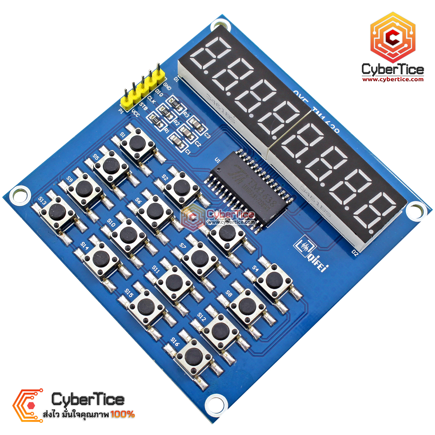 TM1638 MCU 8 Bit LED Digital Tube Keyboard Module Scan and Display Module - ขาย Arduino อุปกรณ์ ...