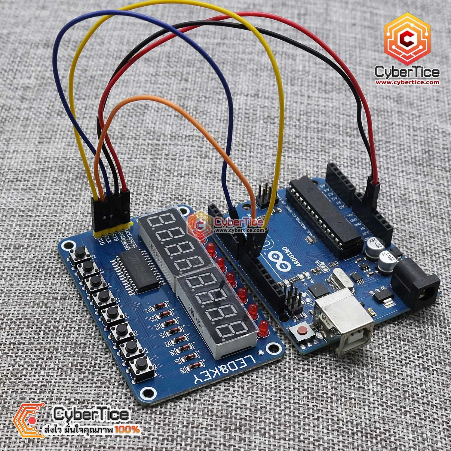 สอนใช้งาน Arduino TM1638 BASED BOARD บอร์ดแสดงผลตัวเลข 8 หลักพร้อม LED และปุ่มกด - ขาย Arduino ...