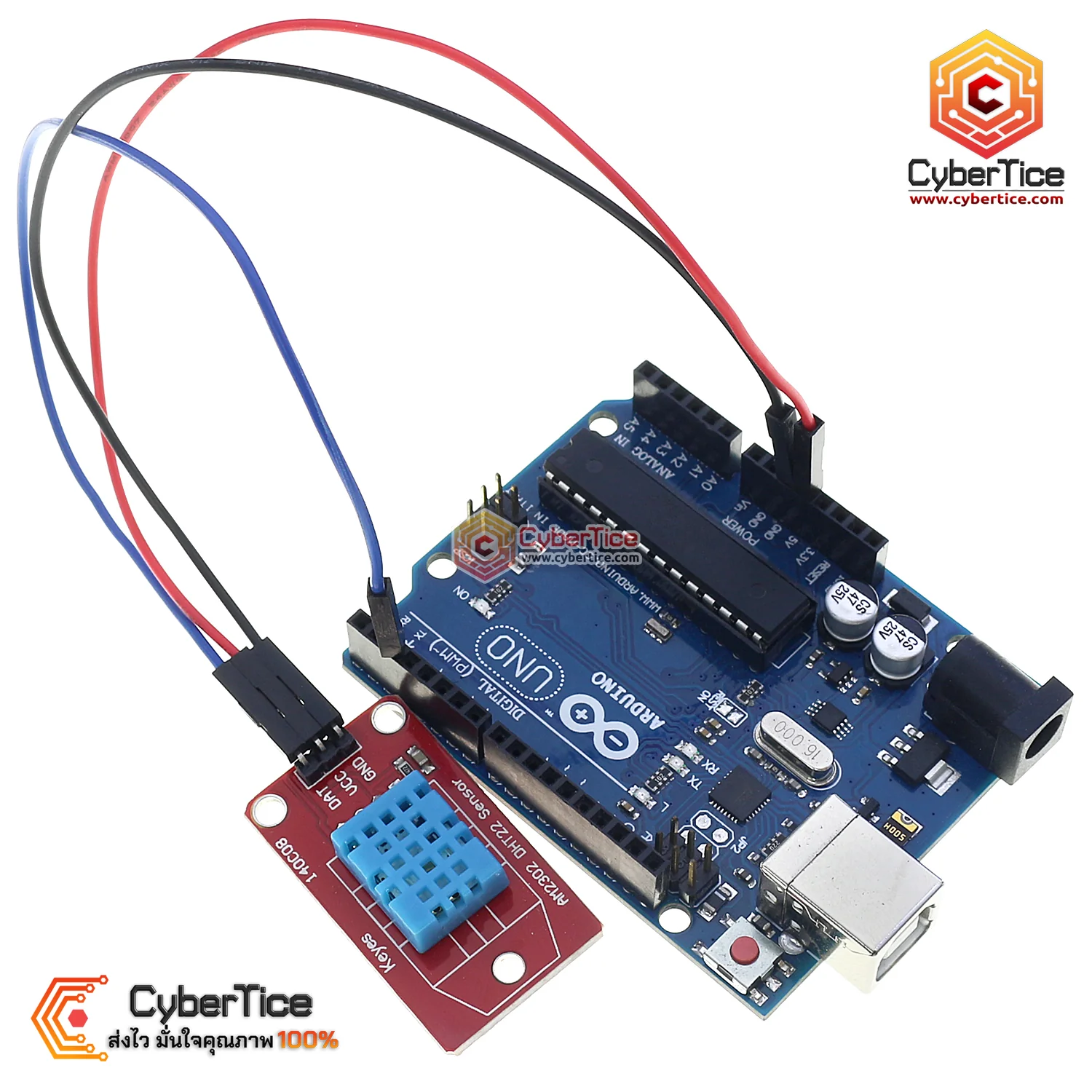 สอนใช้งาน Arduino Dht11 เซ็นเซอร์วัดอุณหภูมิและความชื้น พร้อม Pcb สีแดง ขาย Arduino อุปกรณ์