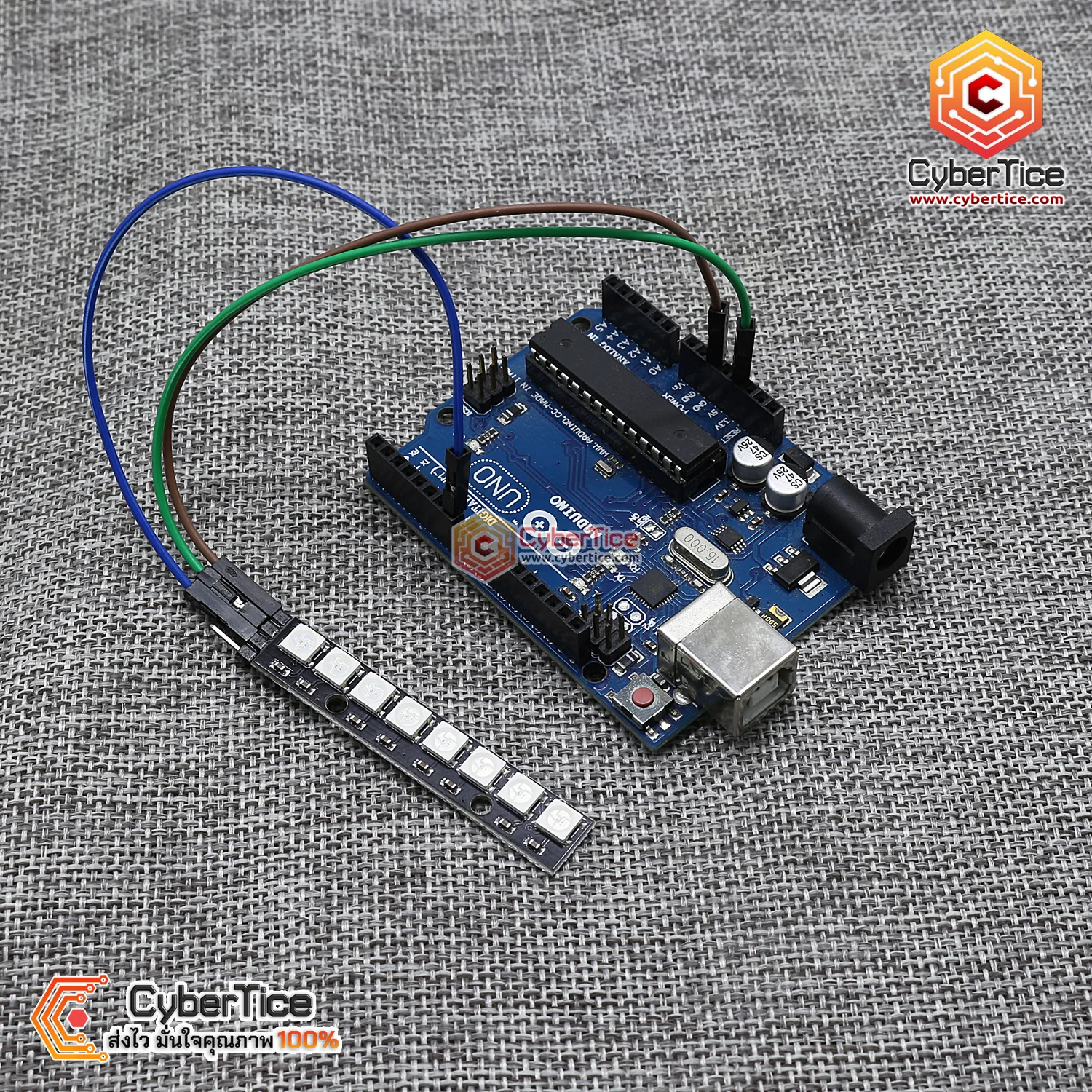 NeoPixel Bar 8 ดวง WS2812 5050 RGB LED - ขาย Arduino อุปกรณ์ Arduino คุณภาพดี ราคาถูก ส่งไว ส่งฟรี